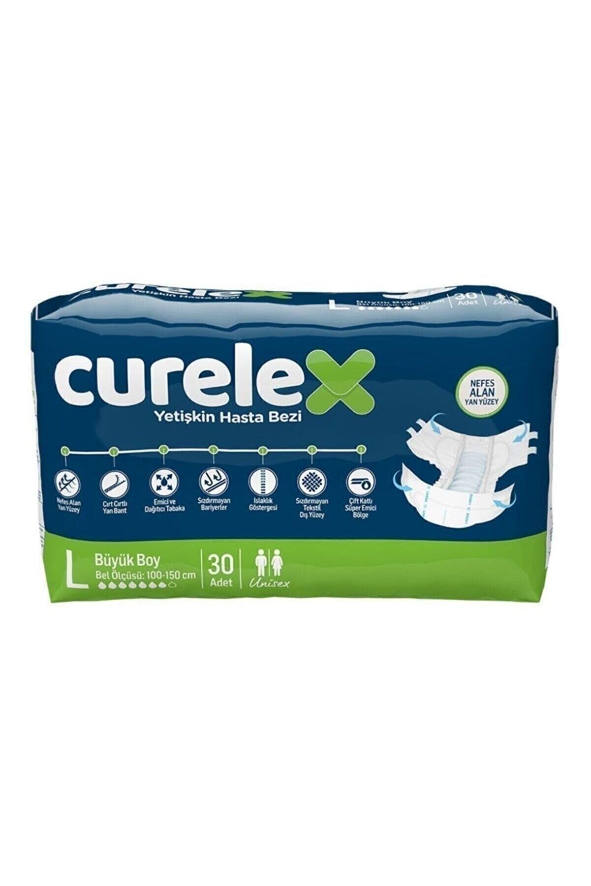 Curelex - Belbantlı Yetişkin Hasta Bezi - L - 30'lu - 12.45 Dolar + KDV