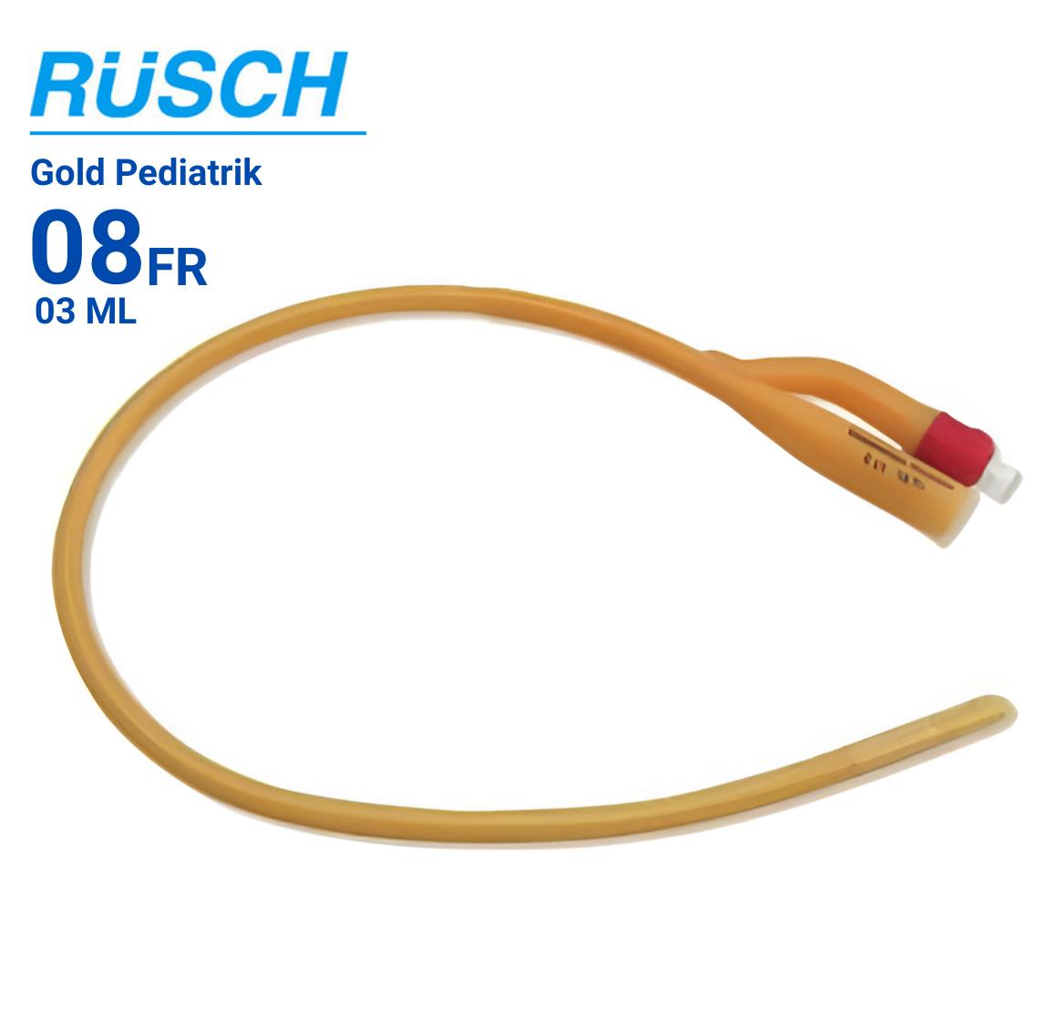 Rüsch - Foley 2 Yollu Latex Gold Pediatrik Sonda - Çocuk 08 Numara ...